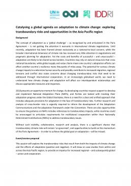 Transboundary climate risks and regional adaptation planning